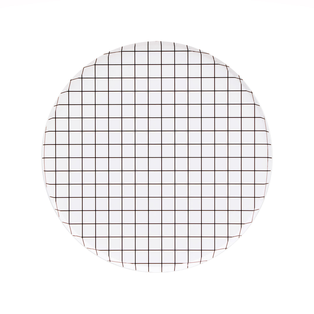 Black and White Grid Plates 9" – Oh Yay Party